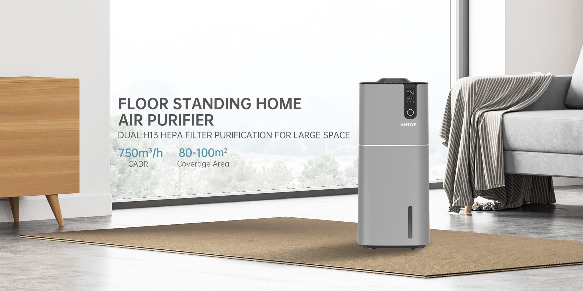 AP-P2 Smart Floor Standing Air Purifier - ANTOPHEALTH